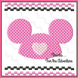 Hey Minnie Mouse Club Hat and Hands Faux Smocking Digital Embroidery ...