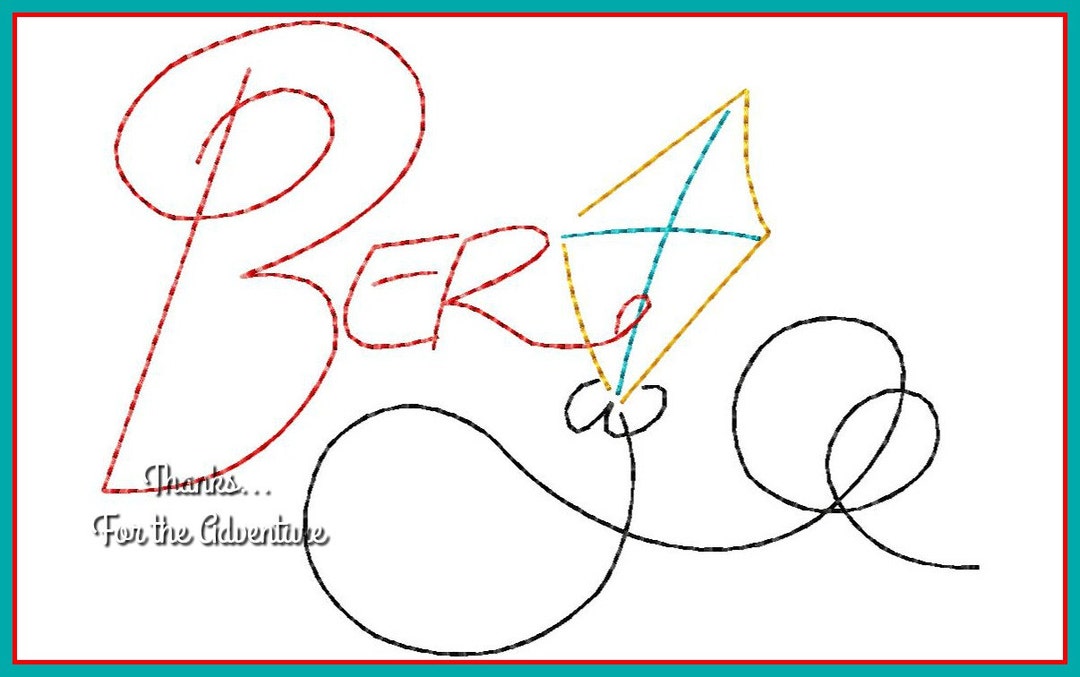 Bert From Mary Poppins Autograph Digital Embroidery Machine Design File ...