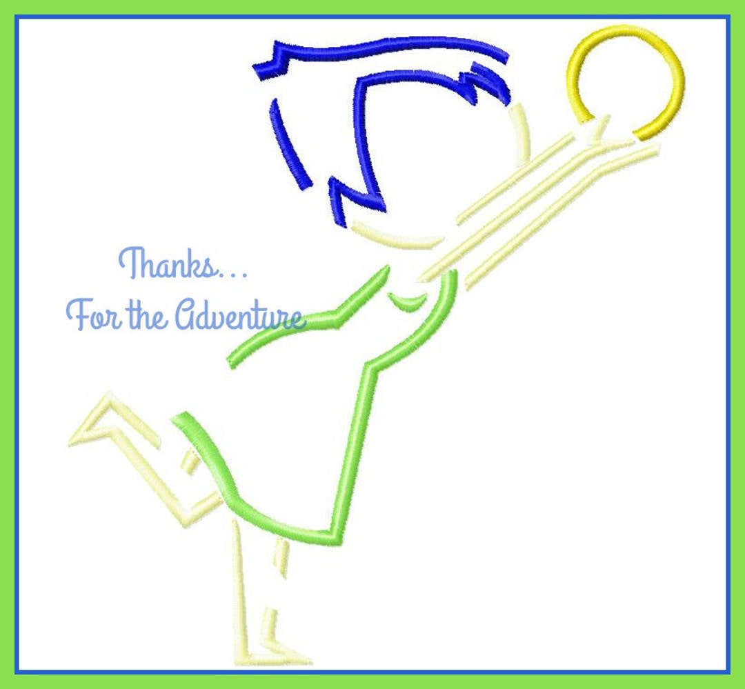 Joy From Inside Out Sketch Digital Embroidery Machine Design File 4x4 ...