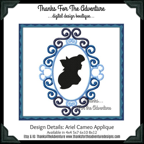 Ariel From the Little Mermaid Autograph Digital Embroidery - Etsy