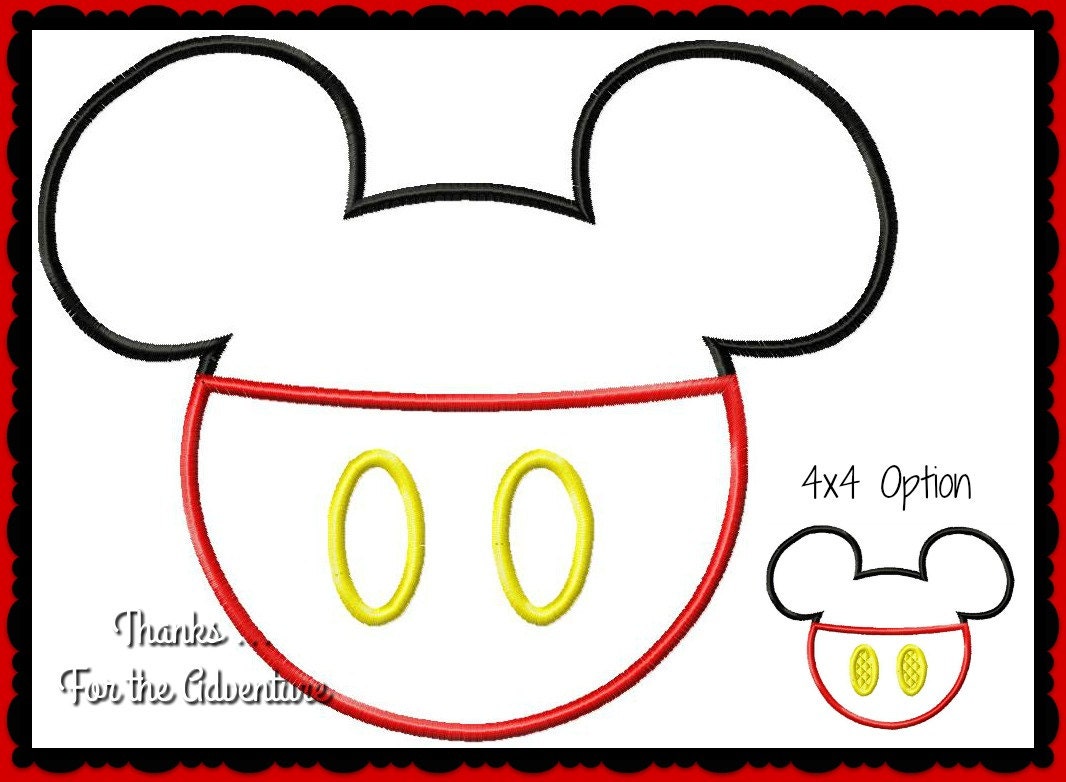 Mickey Mouse Face Outline Template