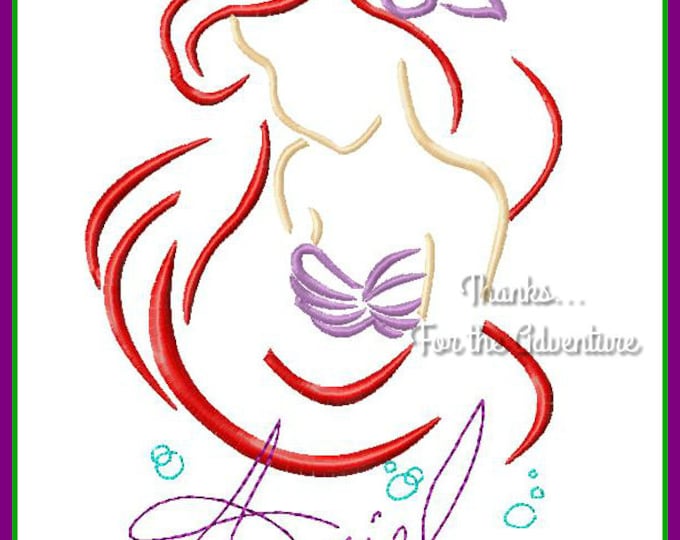 Ariel From the Little Mermaid Sketch Autograph Combo Digital - Etsy
