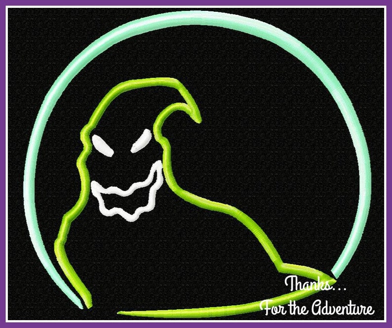 Oogie Boogie From Nightmare Before Christmas Sketch Digital Embroidery ...