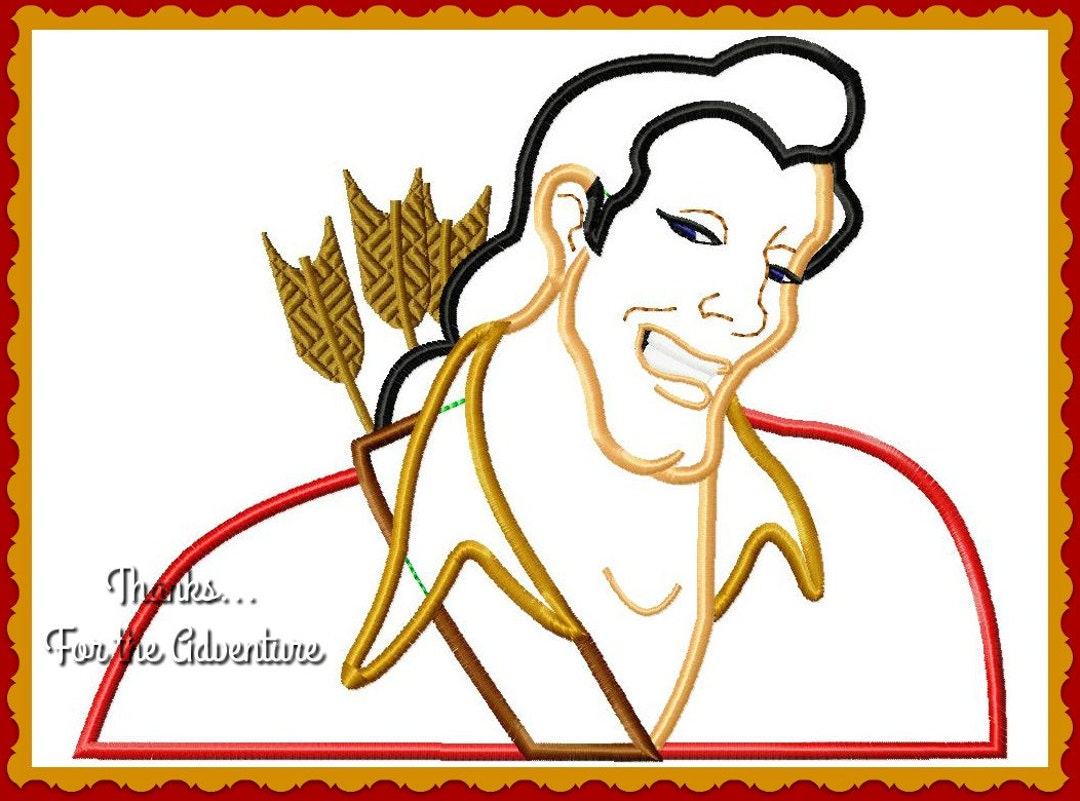 Gaston From Beauty and the Beast Digital Embroidery Machine Applique ...