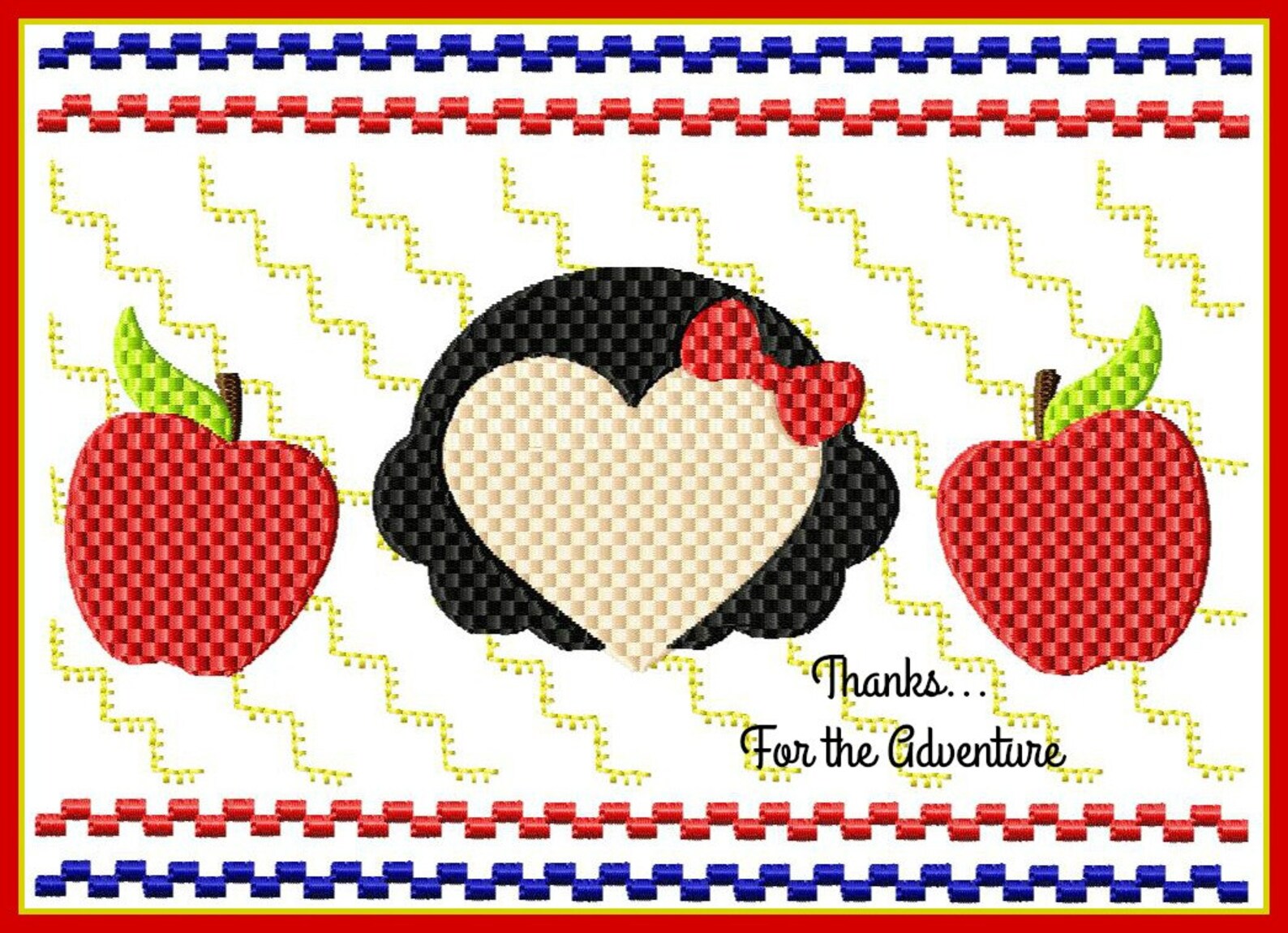 Princess Snow White Heart and the Poison Apples Faux Smocking - Etsy