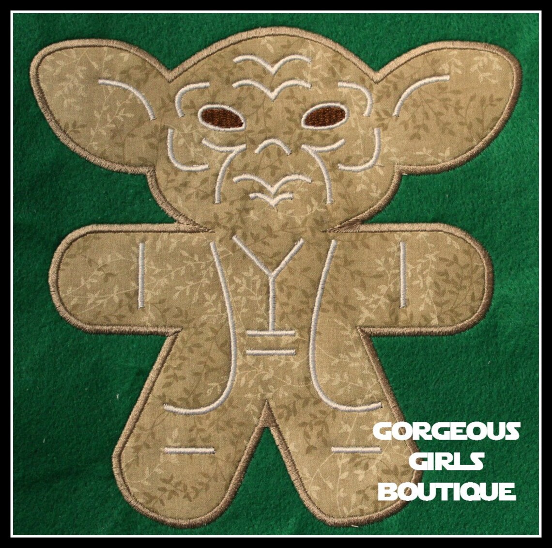Star Wars Master Yoda Jedi Force Gingerbread Cookie Digital Embroidery ...