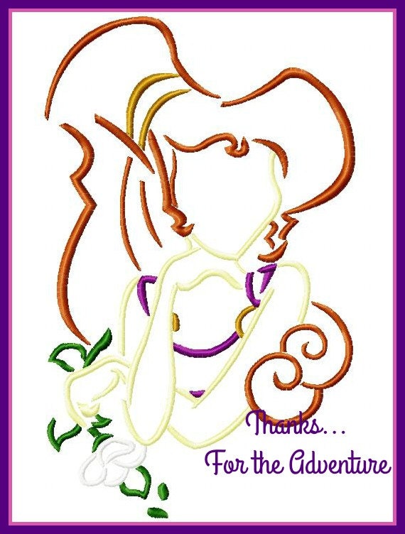 Megara From Hercules Sketch Embroidery Machine Design File 4x4 | Etsy