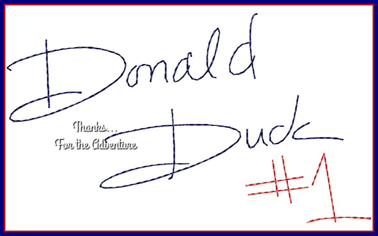 Donald Duck #1 Autograph Digital Embroidery Machine Applique Design ...