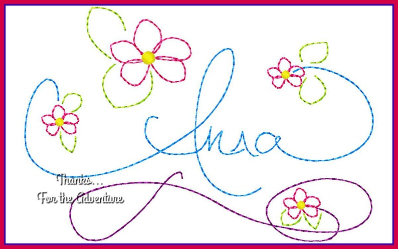 Princess Anna From Frozen 2 Autograph Digital Embroidery Machine Design ...