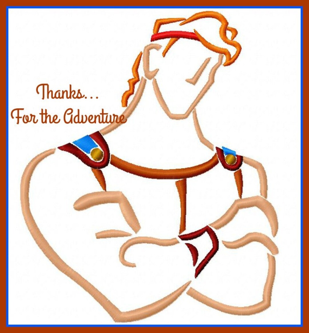 Hercules Sketch Digital Embroidery Machine Design File 4x4 5x7 6x10 - Etsy
