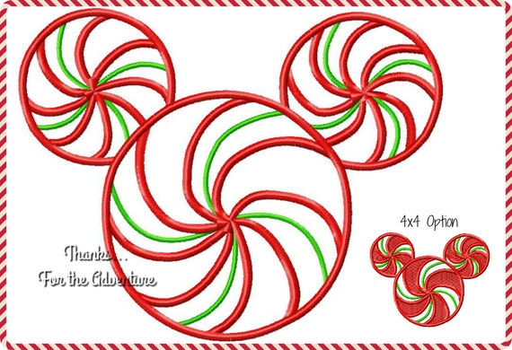 Christmas Peppermint Swirl Mickey Mouse Mouse Digital - Etsy