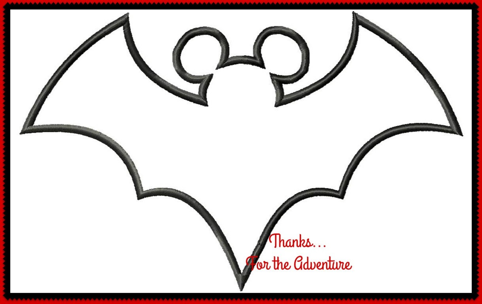 Halloween Mickey Mouse Version 2 Bat Digital Embroidery - Etsy