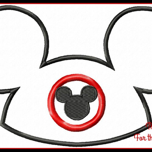 Mickey Mouse Club Hat Applique Digital Embroidery Machine - Etsy
