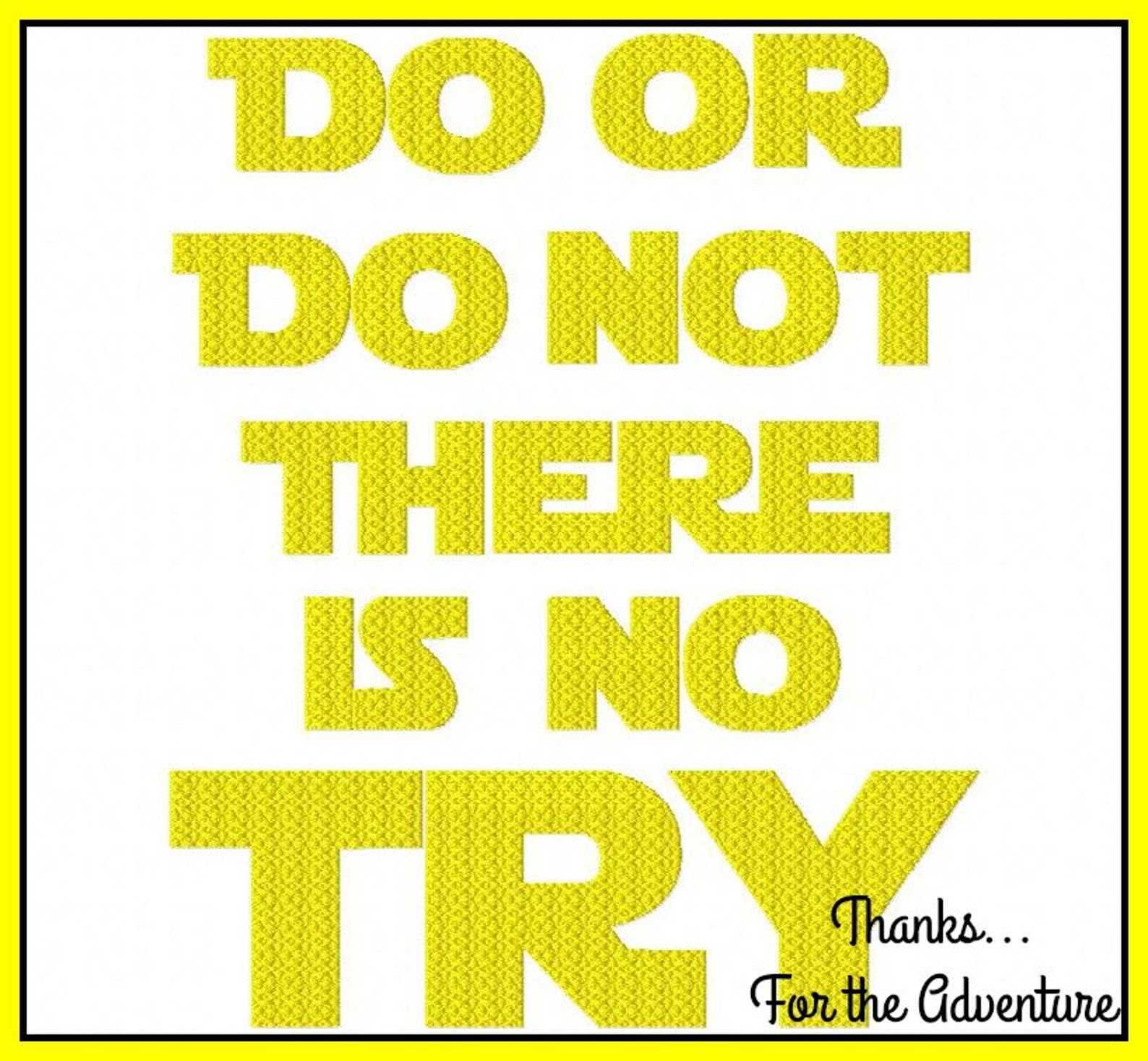 Do Or Do Not There Is No Try Saying Star Wars Saying Digital | Etsy