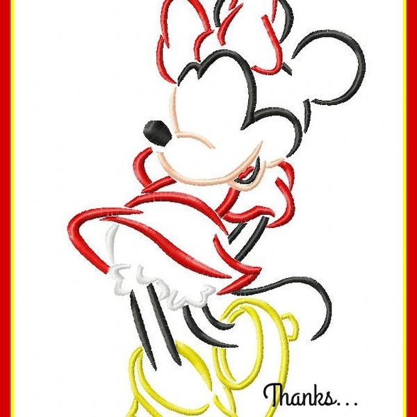Minnie Mouse Embroidery Design - Etsy
