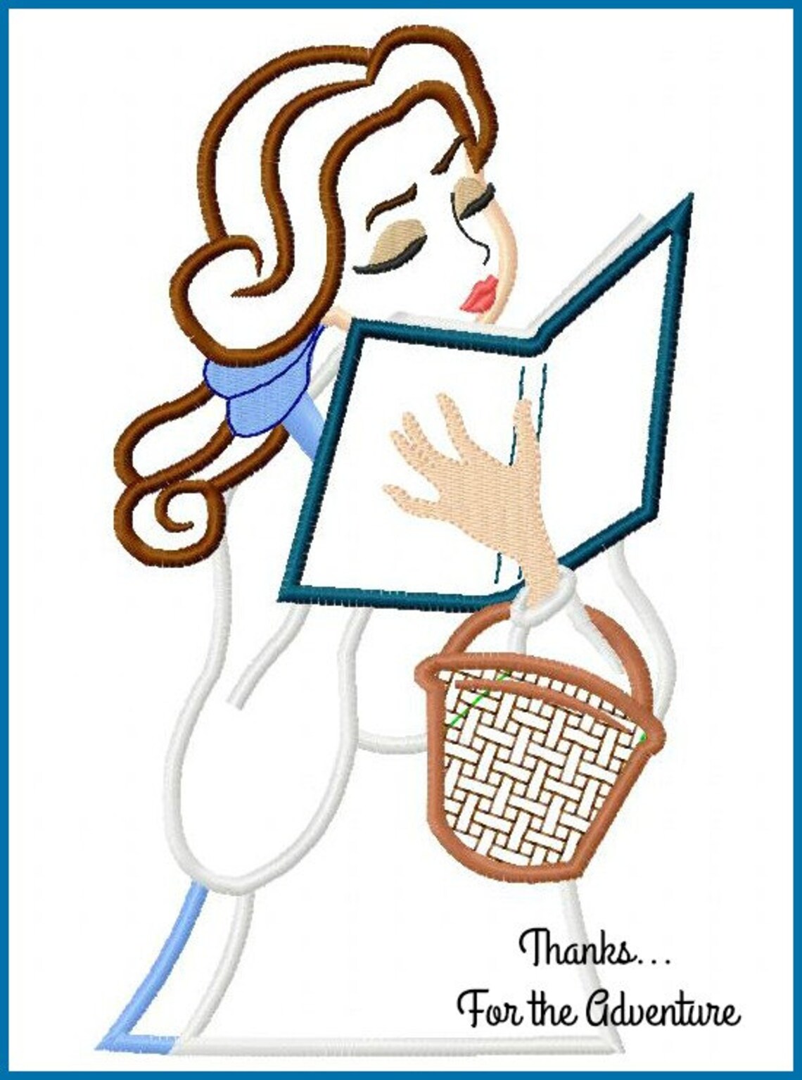 Belle From Beauty and the Beast Digital Embroidery Machine Applique ...