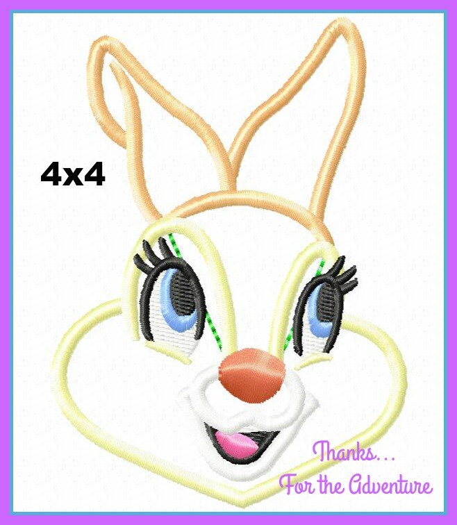 Thumper's Girlfriend Ms. Bunny From Bambi Digital Embroidery Machine ...