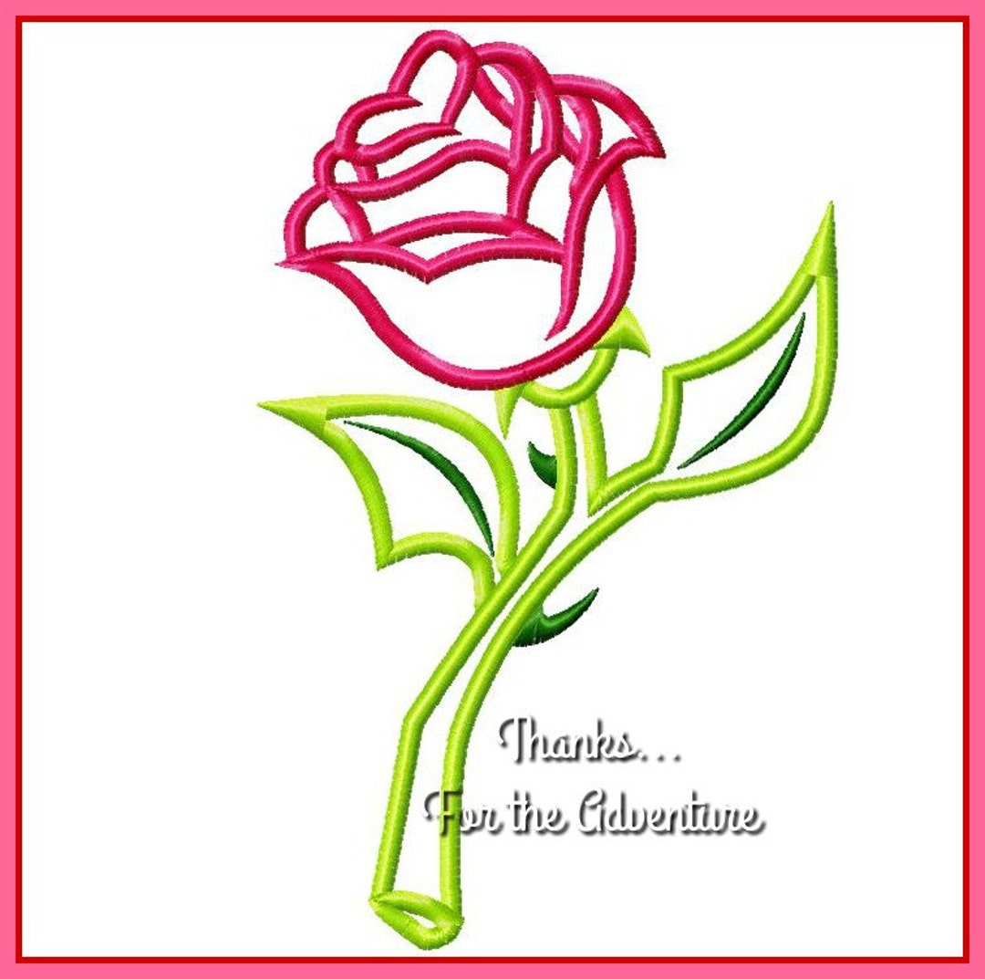 Princess Belle's Enchanted Rose From Beauty and the Beast Applique ...