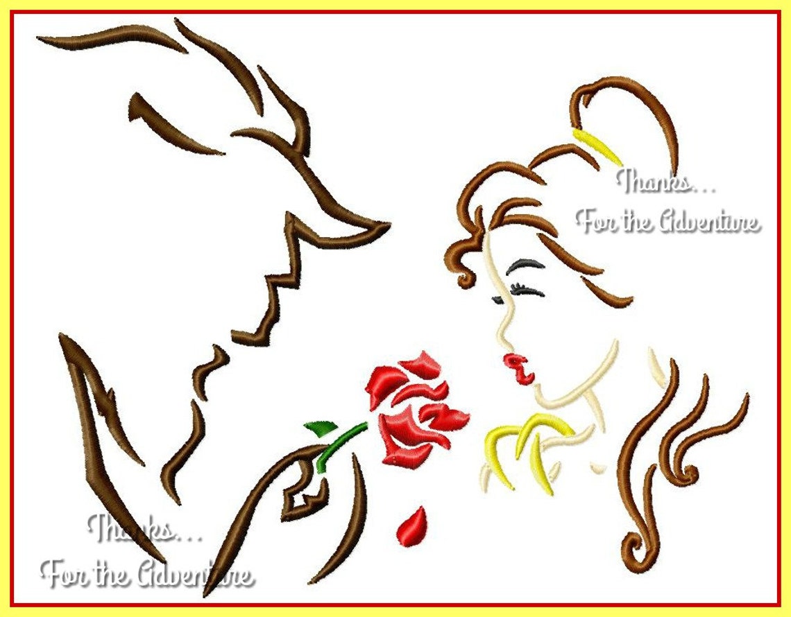 Princess Belle and the Beast With the Magic Rose From Beauty and the ...