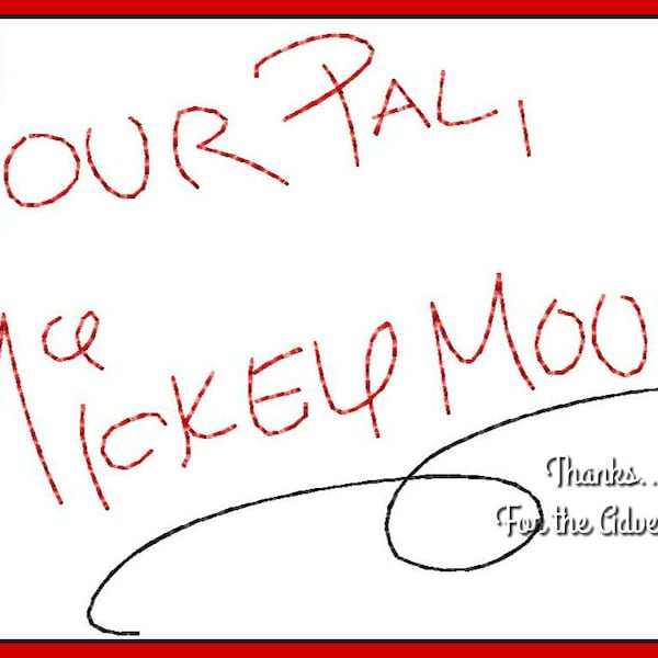 Mickey Mouse Autograph - Etsy