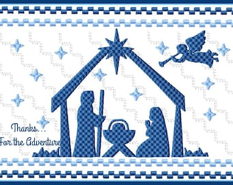 Manger Embroidery Design - Etsy