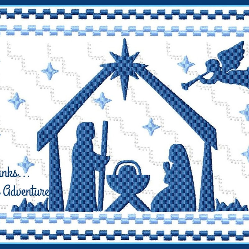 Nativity Embroidery - Etsy