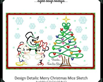 Mickey Snowman Embroidery Design - Etsy