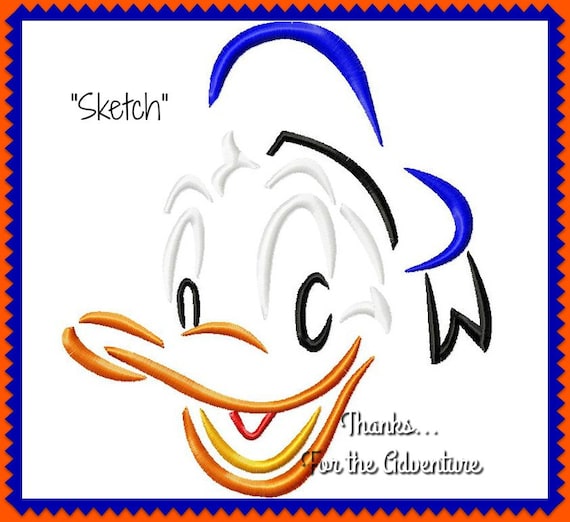 Donald Duck Head Outline