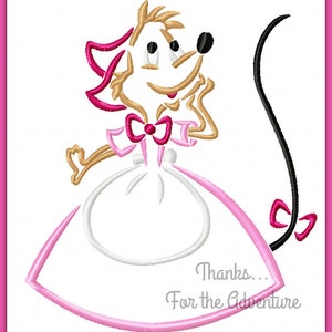 Sketch- Cinderella's Mary Mouse Sewing Mice Digital Embroidery Machine ...