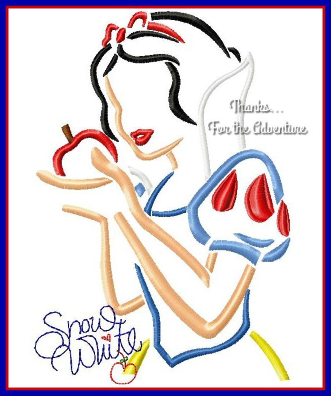 Snow White With Poison Apple and Autograph Combo Sketch Digital ...
