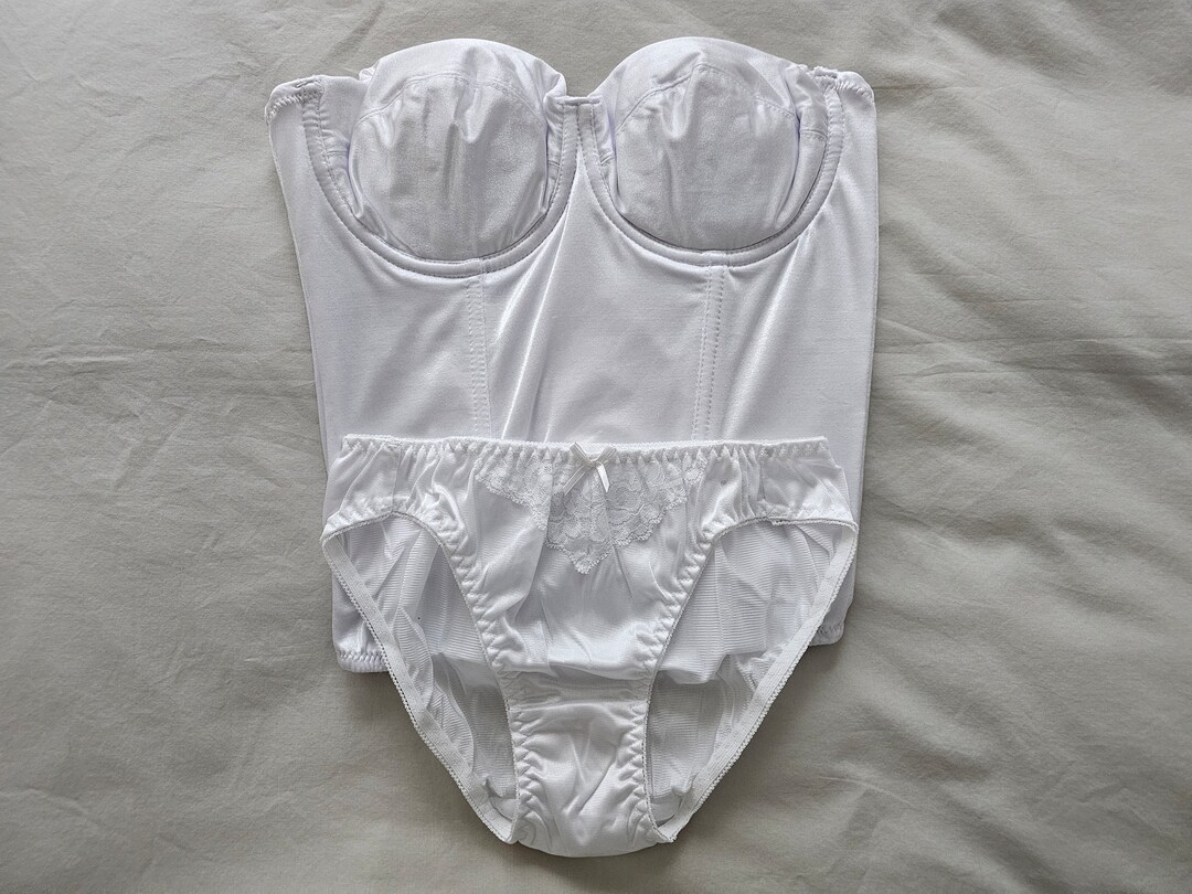 Silky Bustier and Panties Set size 10/12B Aus/uk & 5/34B US - Etsy