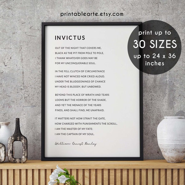 Invictus - Etsy