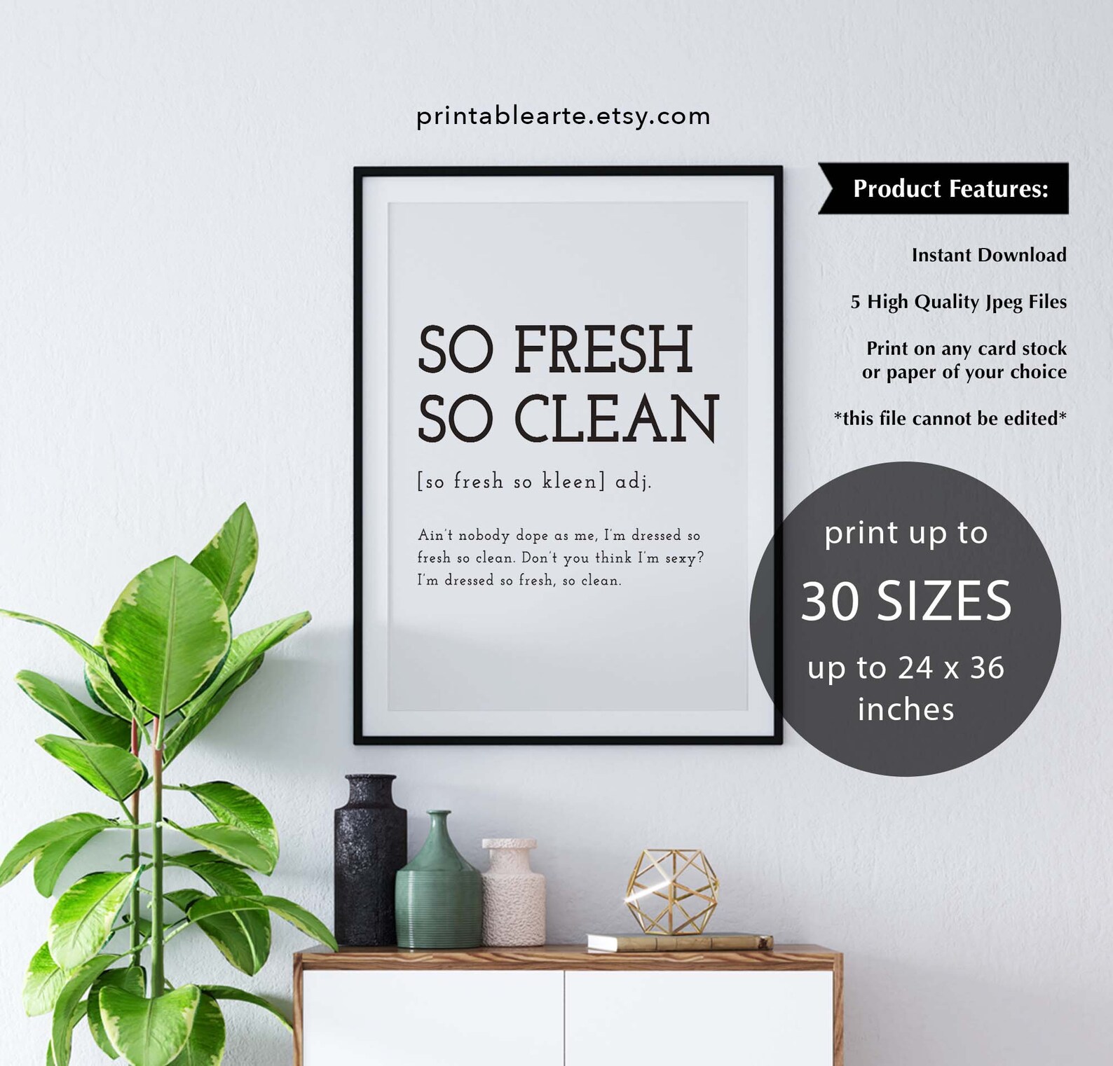 Outkast Rap Poster so Fresh and so Clean Print Rap Lyrics - Etsy
