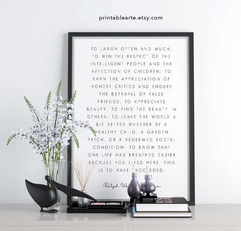 Ralph Waldo Emerson Quote to Laugh Often and Much Printable - Etsy