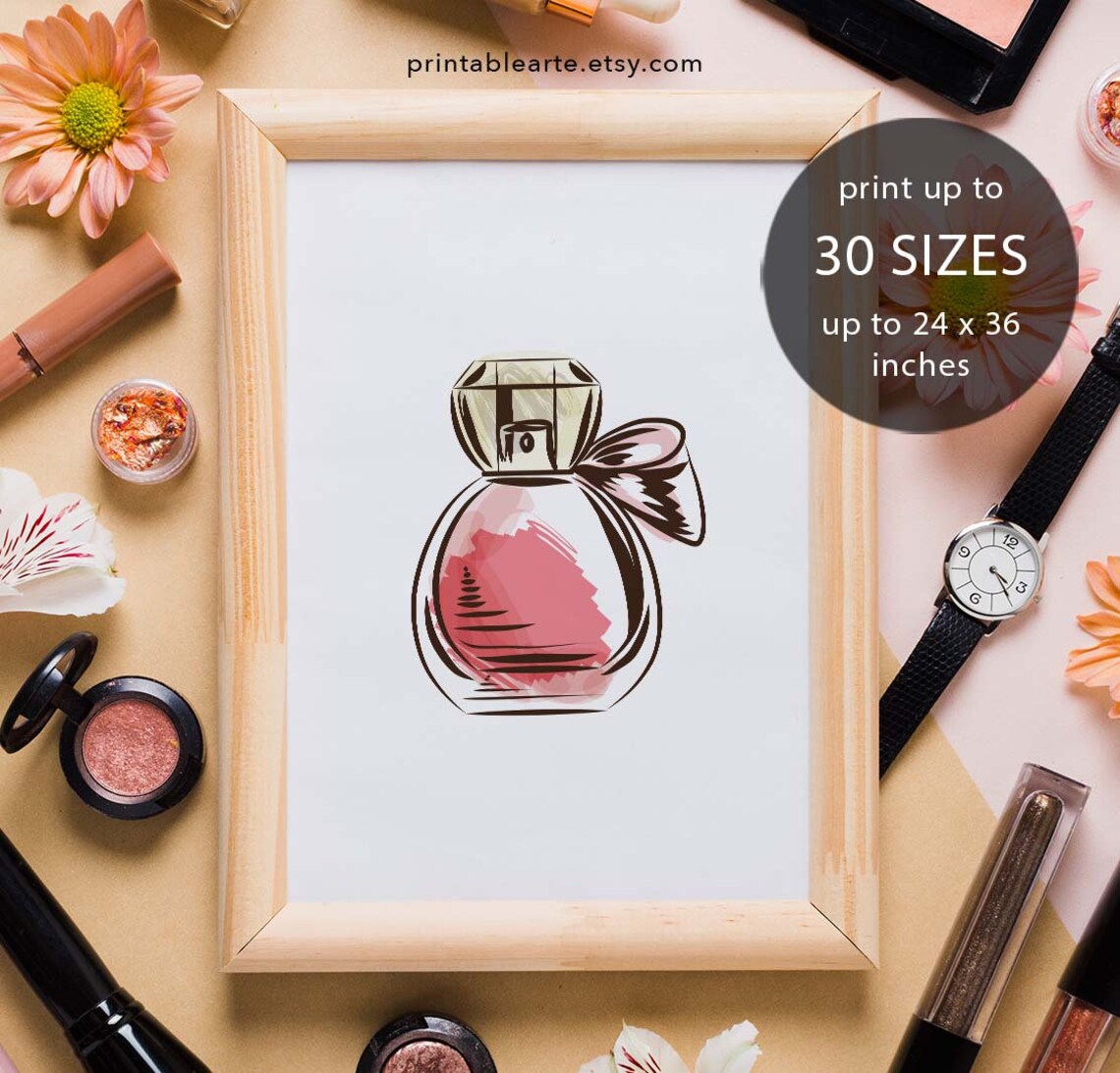 Perfume fashion poster fashion art makeup art print makeup | Etsy