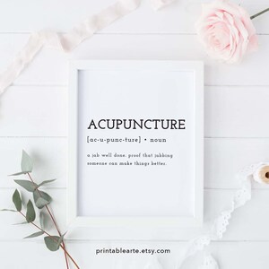 Acupuncture, Acupuncture Definition, Office Printable, Word Meaning ...