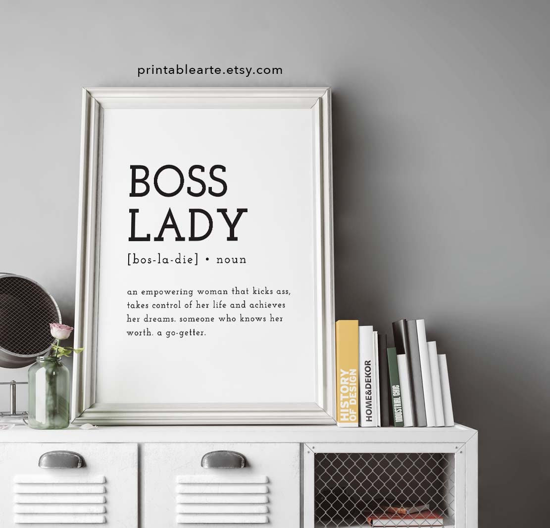 Boss Lady Definition Boss Gift Printable Office Decor - Etsy