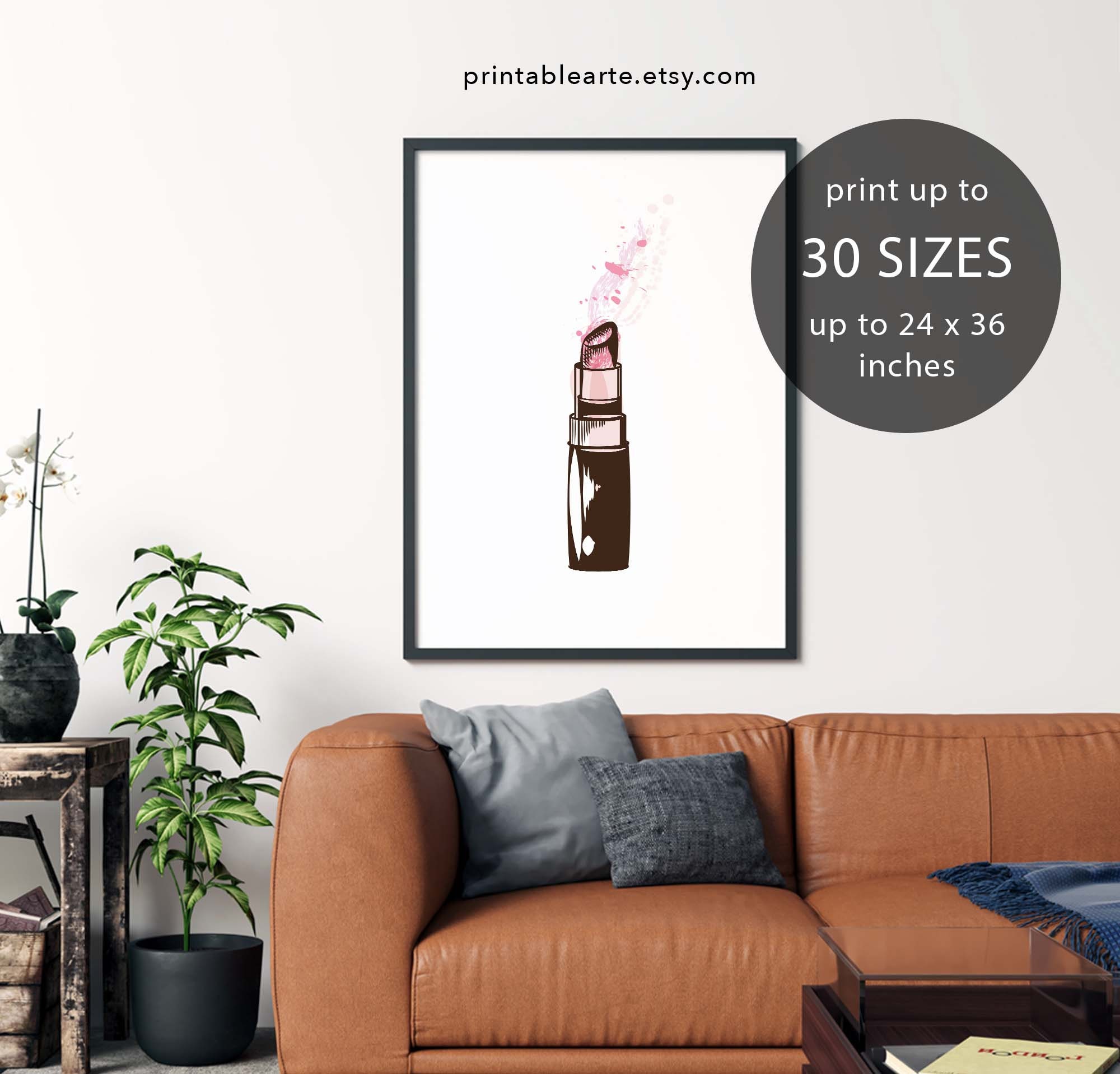 Lipstick Print Makeup Print Lipstick Art Fashion Print - Etsy