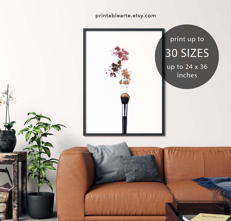 Makeup Brush Makeup Print Makeup Art Fashion Print Makeup - Etsy
