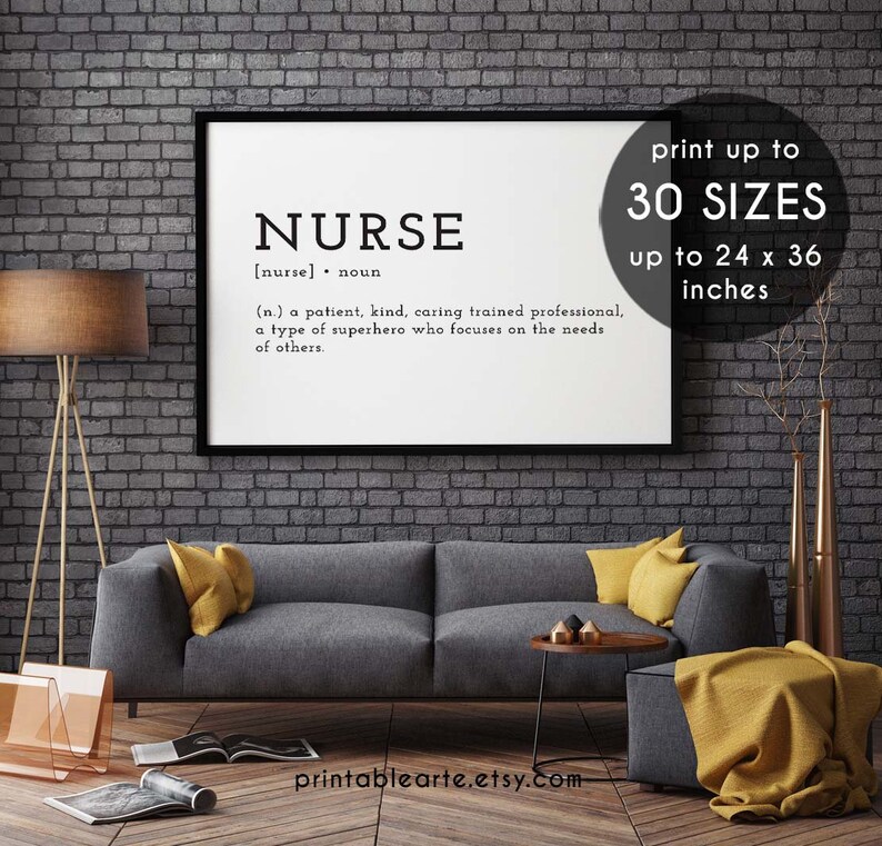 Gift for Nurse Nurse Wall Art Nurse Printable Nurse Poster - Etsy