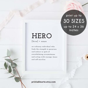 Hero, Hero Print, Hero Poster, Hero Definition Print, Hero Gift,here ...