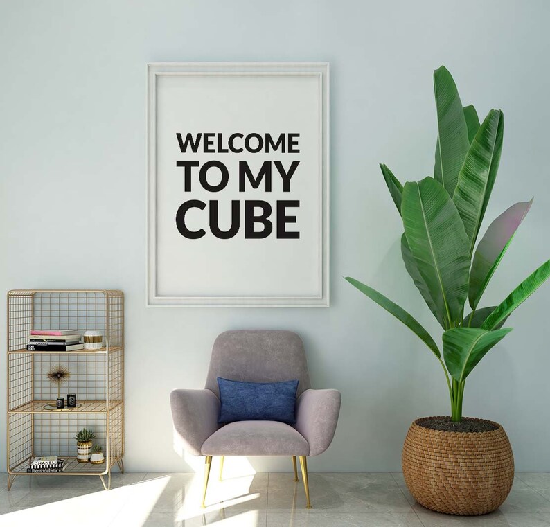 Welcome to My Cube Printable Office Decor Office Cubicle - Etsy