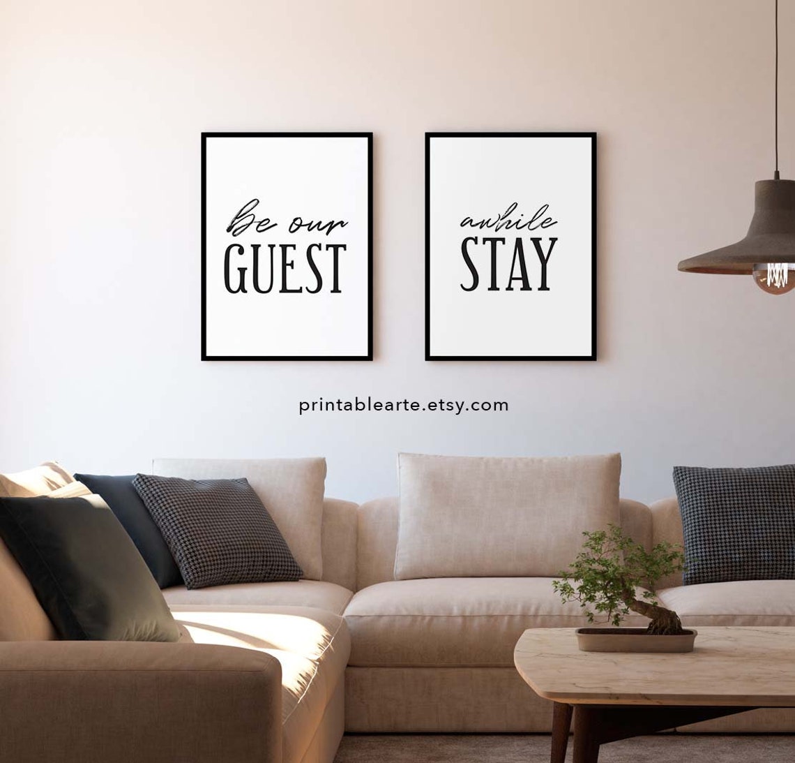 Be Our Guest Stay Awhile Printable Guest Room Printable Be - Etsy
