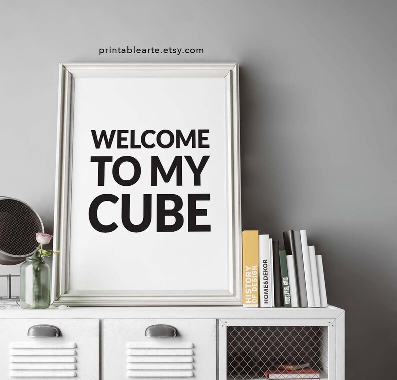 Welcome to My Cube Printable Office Decor Office Cubicle - Etsy