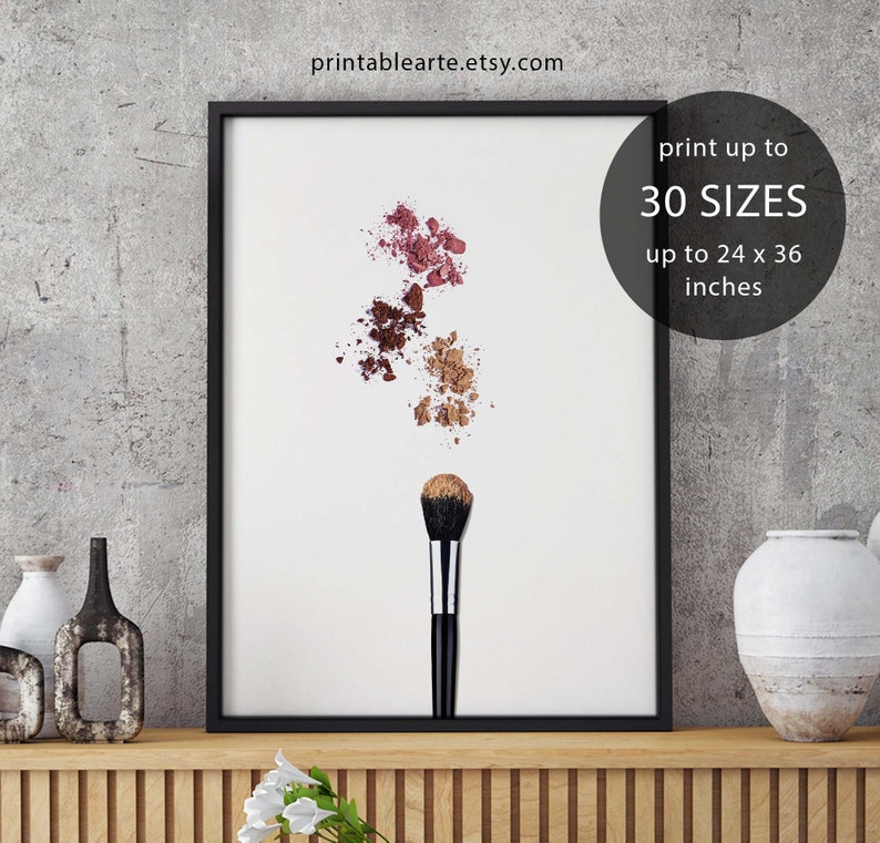 Makeup Brush Makeup Print Makeup Art Fashion Print Makeup - Etsy