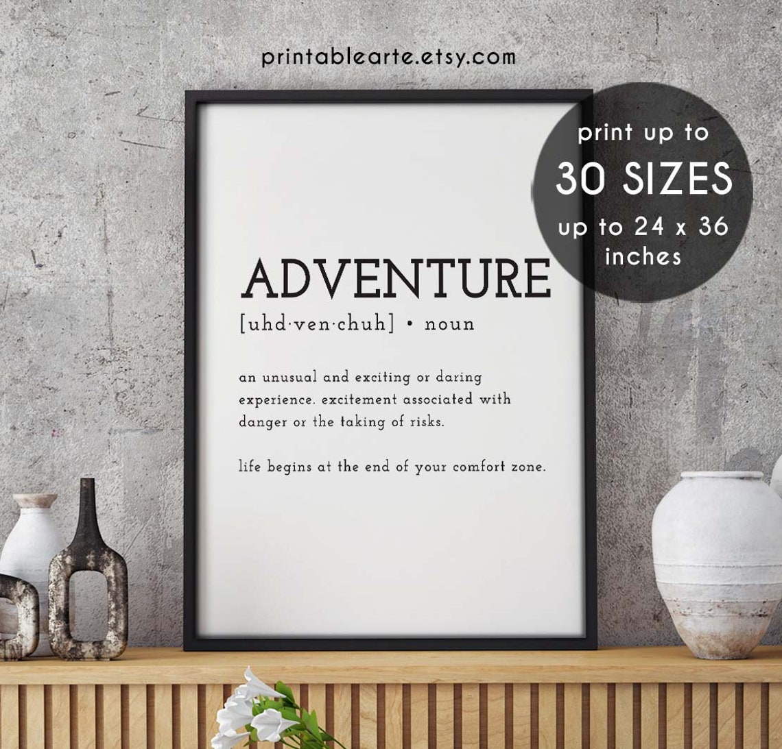 Adventure Poster Adventure Definition Funny Adventure | Etsy