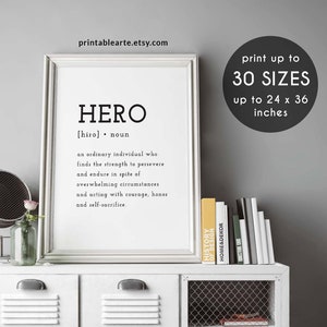 Hero, Hero Print, Hero Poster, Hero Definition Print, Hero Gift,here ...