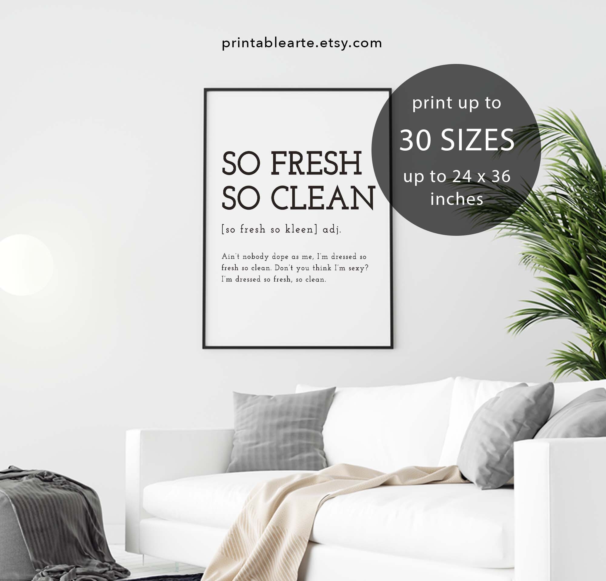 Outkast Rap Poster so Fresh and so Clean Print Rap Lyrics - Etsy