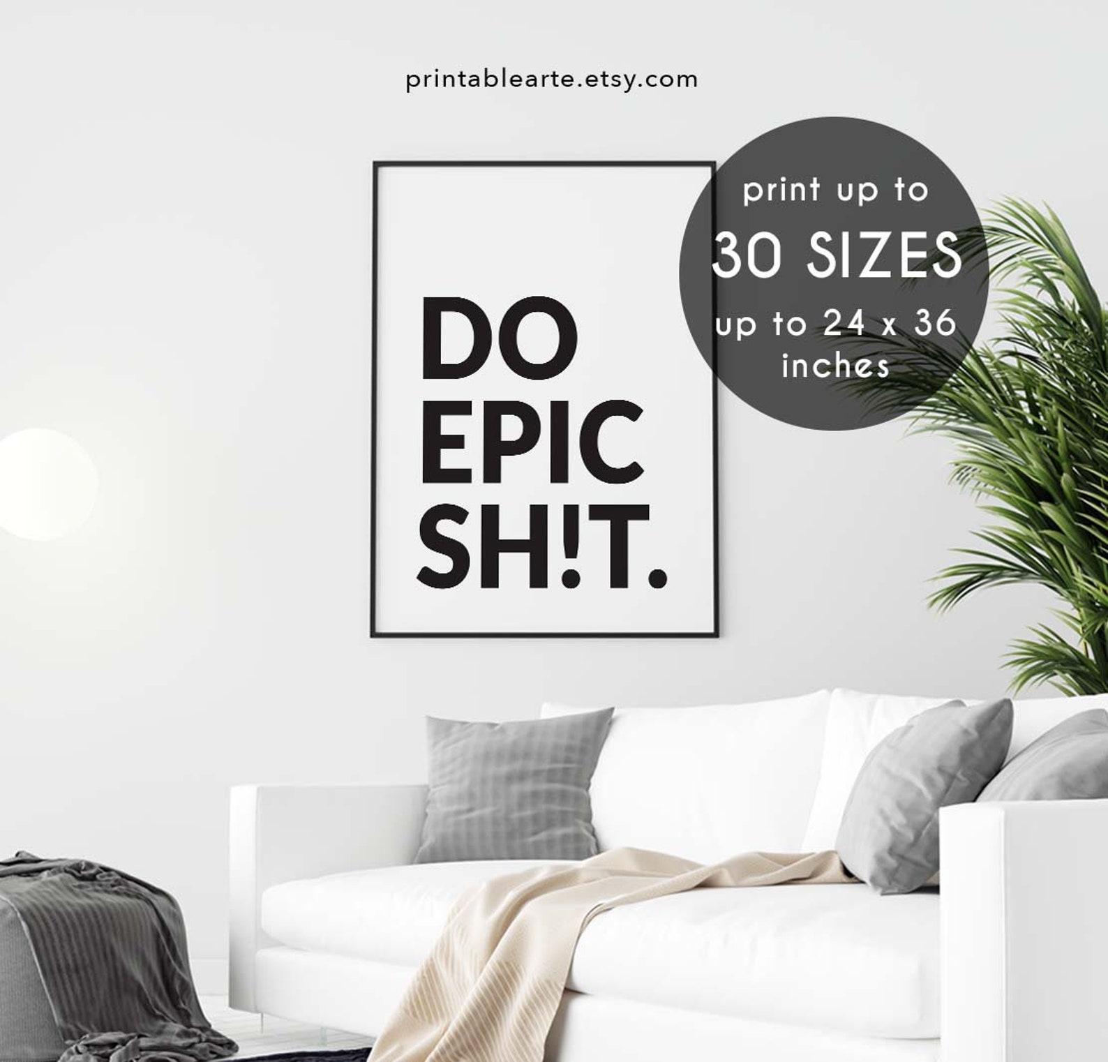 Do Epic Shit Printable Sign Dorm Decor Inspirational Sign - Etsy