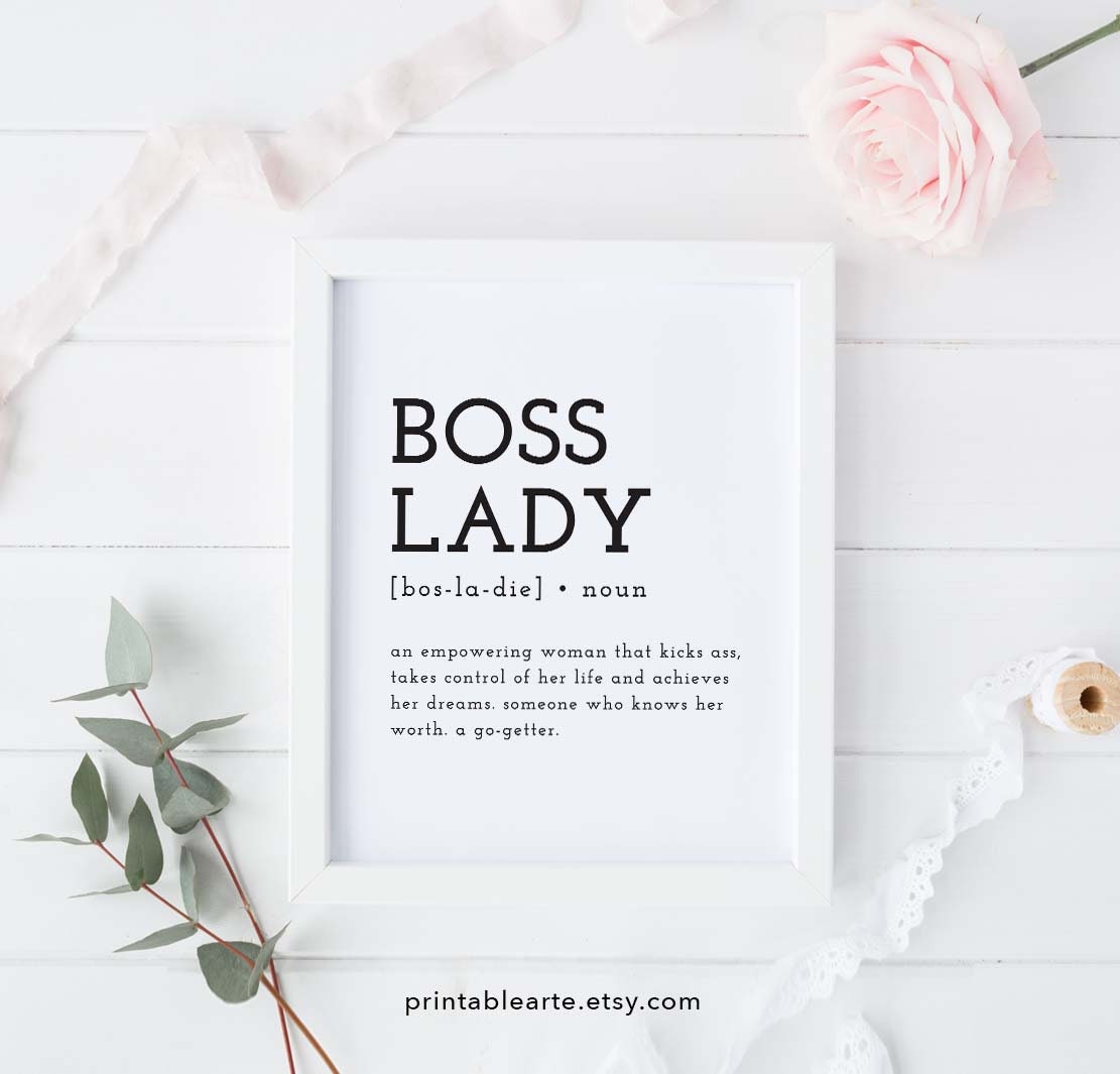 Boss Lady Definition Boss Gift Printable Office Decor - Etsy